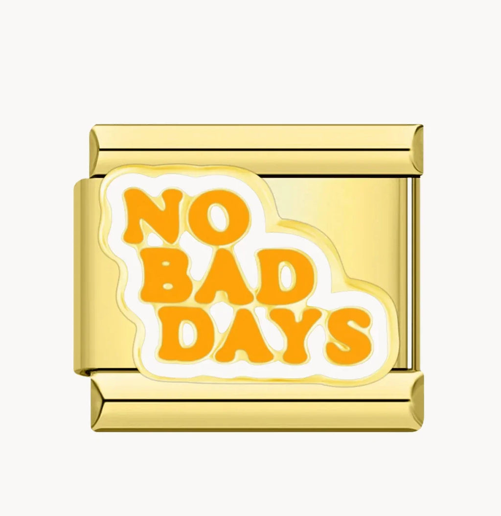 Citation inspirante No Bad Days doré pour un intérieur chic